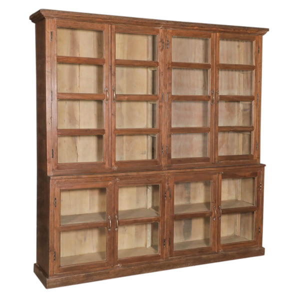 Teak Wood Cabinet With Glass Doors Found And Collected City Home 3434