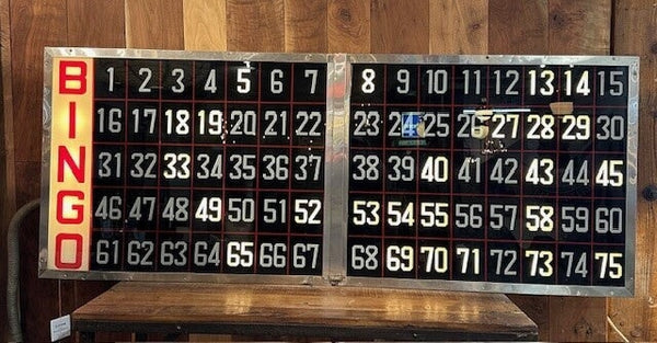Vintage Bingo Scoreboard | City Home PDX Outlet
