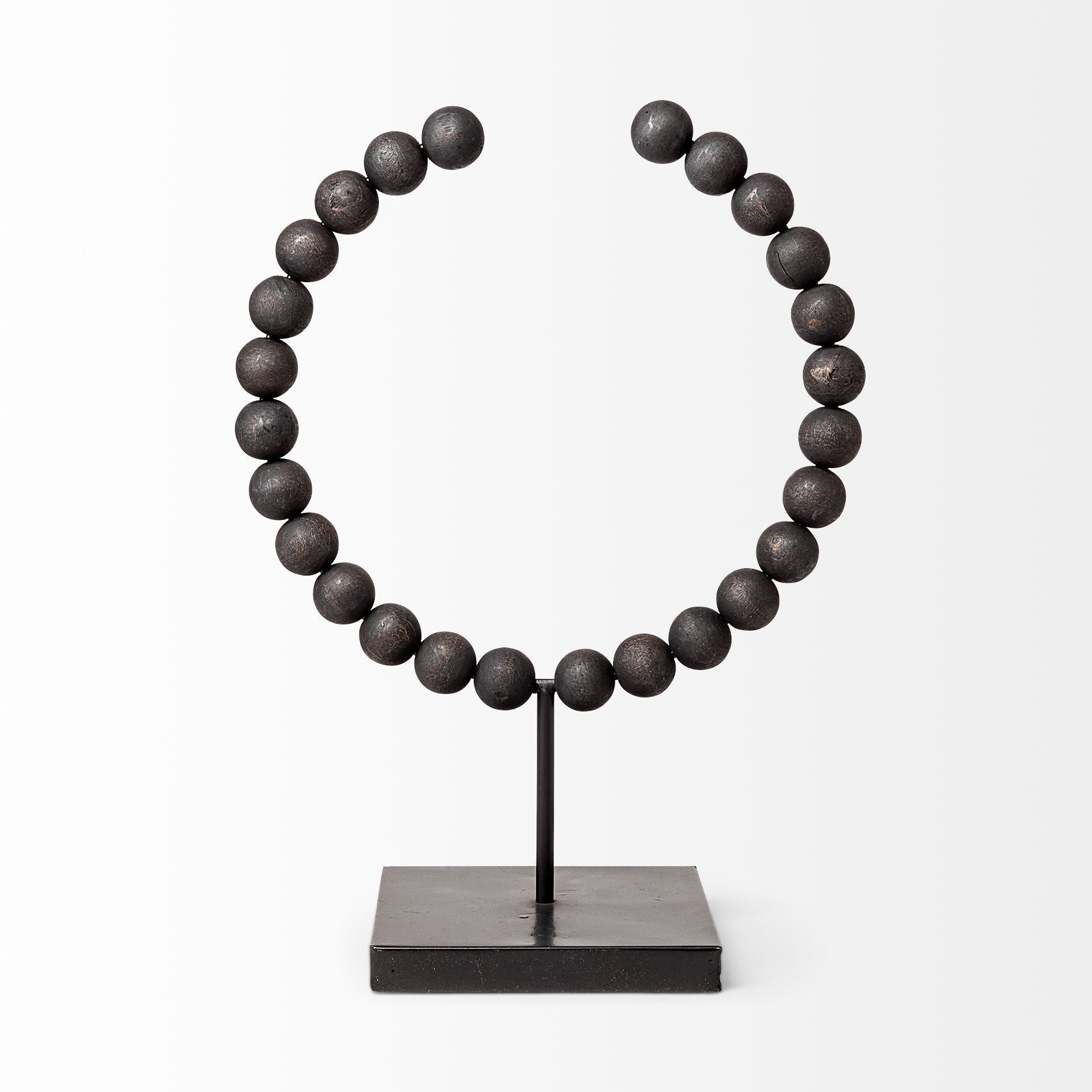 Tulane Black Sphere Sculpture | Decorative Objects | City Home