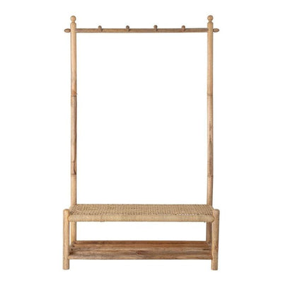 Hall Tree with Woven Bench