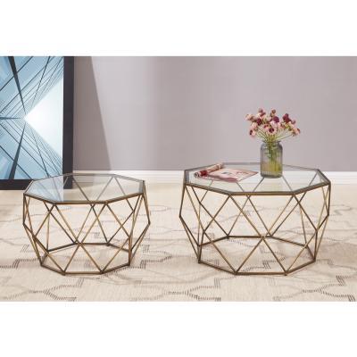 Mabel Glass Coffee Table Set of 2 | Modern Home Decor | City Home