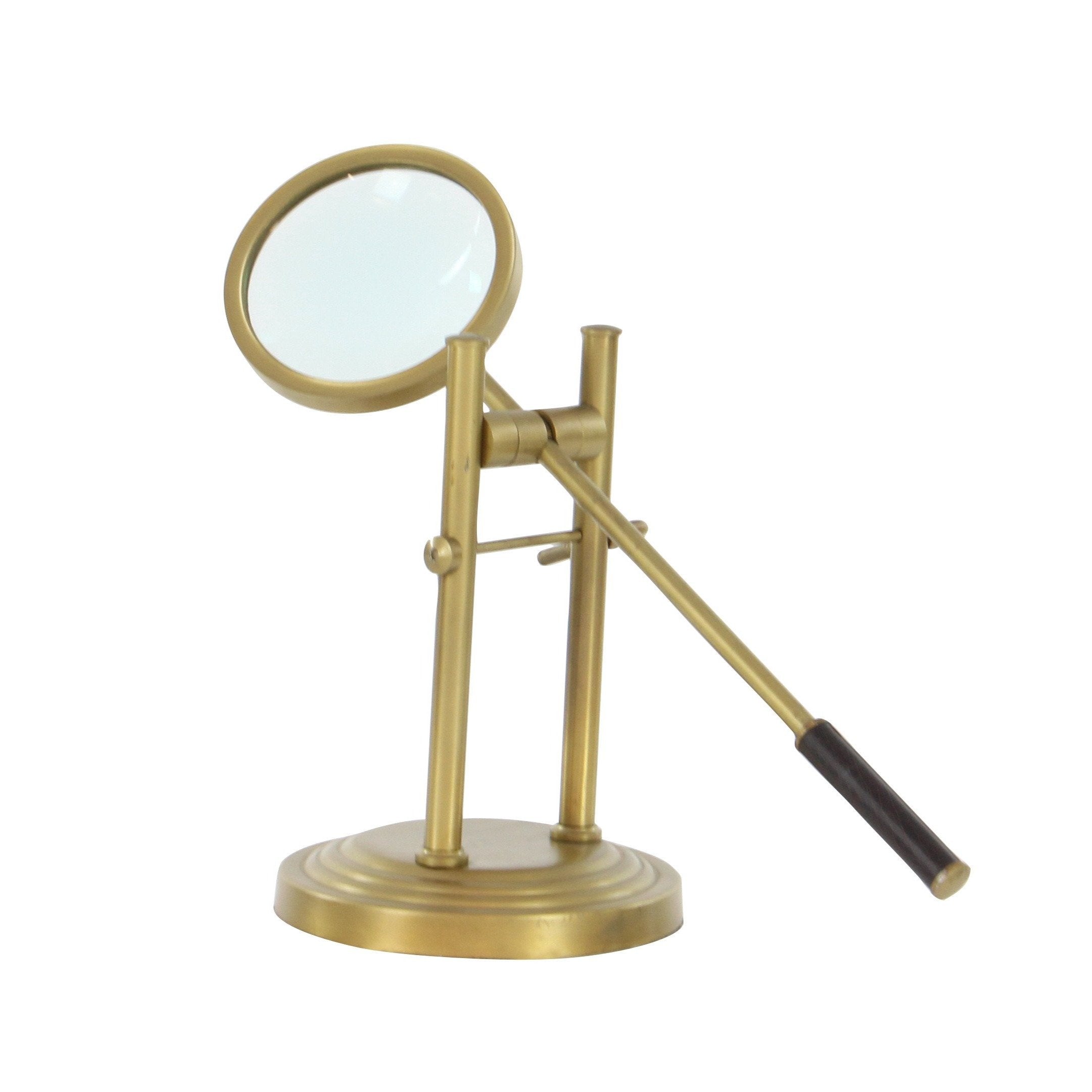 Gold Magnifying Glass on Stand– City Home