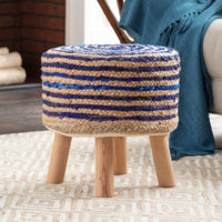 Cambrai Jute Footstool | Boho Jute Stool | City Home