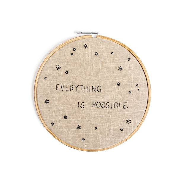 Everything is Possible Embroidery Hoop | Wall Décor | City Home