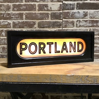 Vintage Style Light Up Portland Sign | Oregon Home Decor | City Home