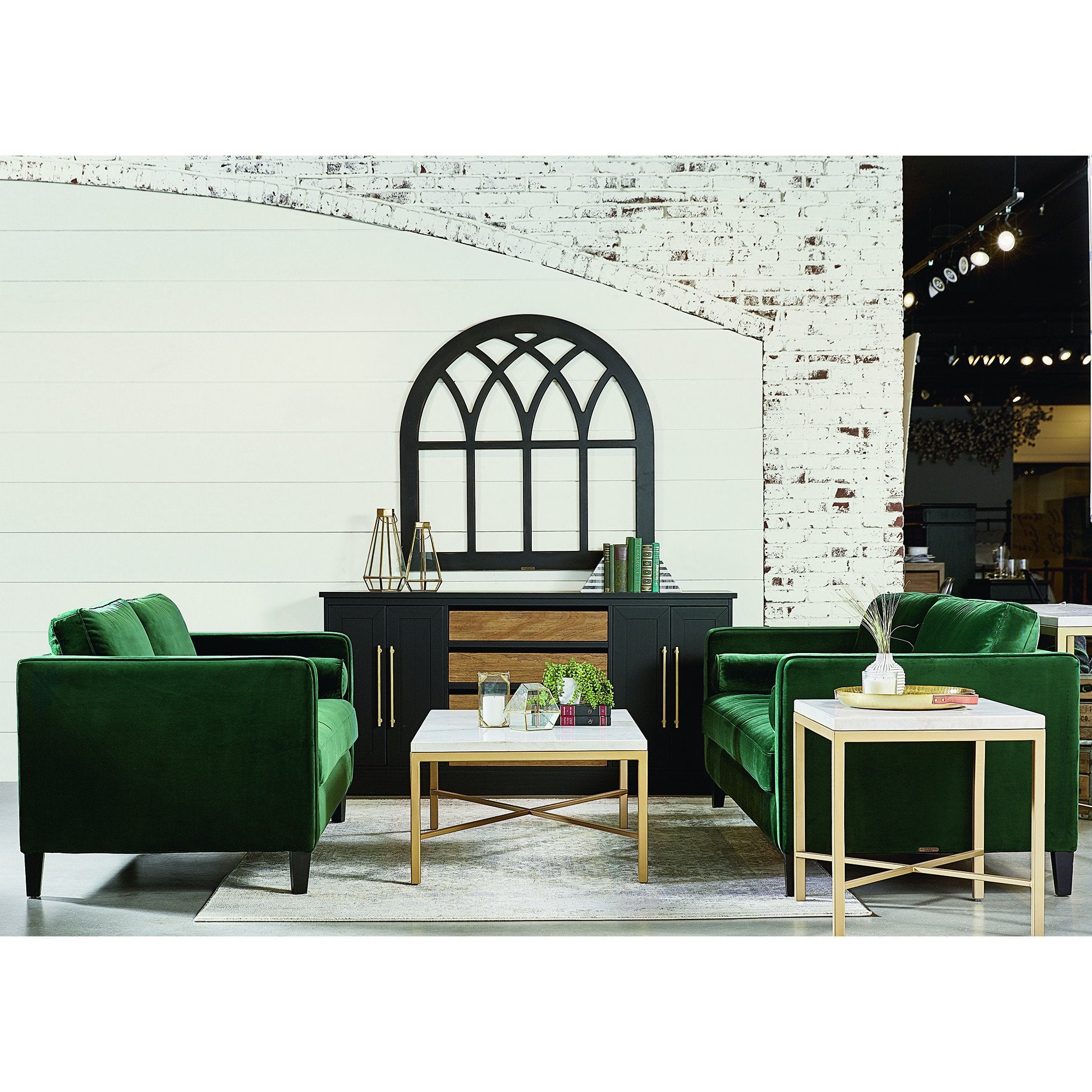 Magnolia Home Emerald Velvet Couch | City Home