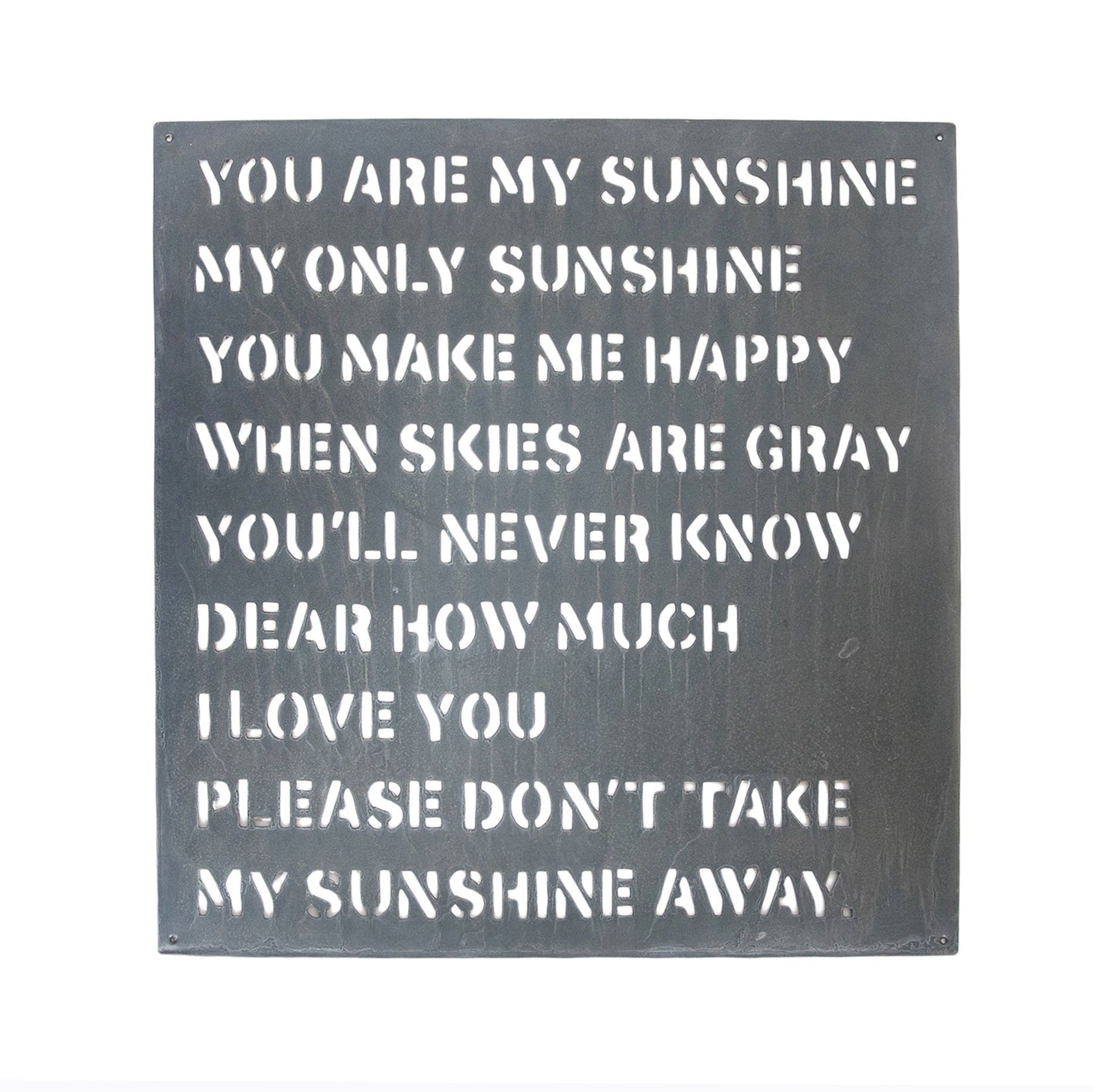 You Are My Sunshine | Punched Metal Wall Décor