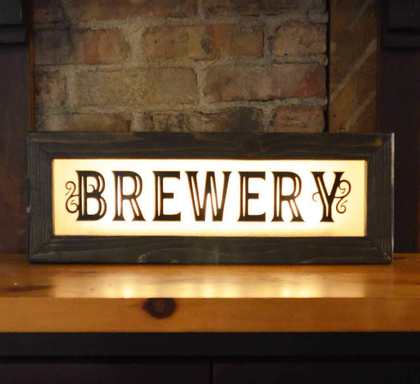 Vintage Style Lighted Brewery Sign | City Home