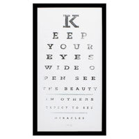 Eye Chart Framed Art | Inspirational Quote | Propac Images | City Home