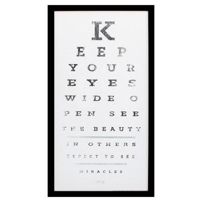 Eye Chart Framed Art | Inspirational Quote | Propac Images | City Home