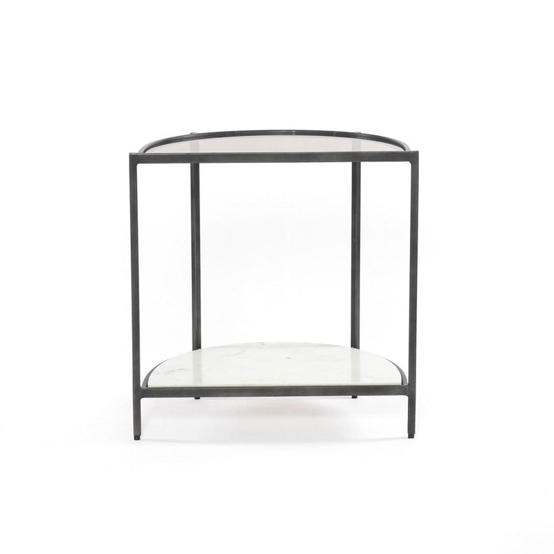 Grace Marble & Glass End Table | Side Display Table - City Home