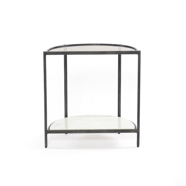 Grace Marble & Glass End Table | Side Display Table - City Home