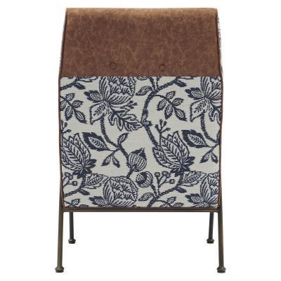 Kahlo Chair in Blue & White Floral Print | Vintage-Style Comfy Armchair ...