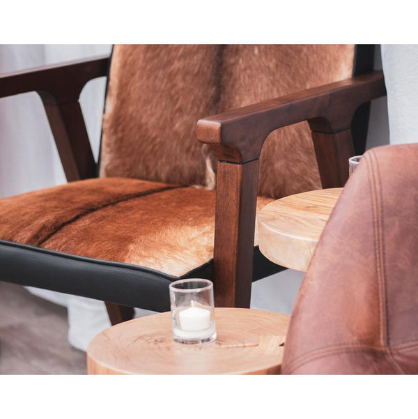 Rio Chair | Solid Oak Frame Goat Fur - City Home